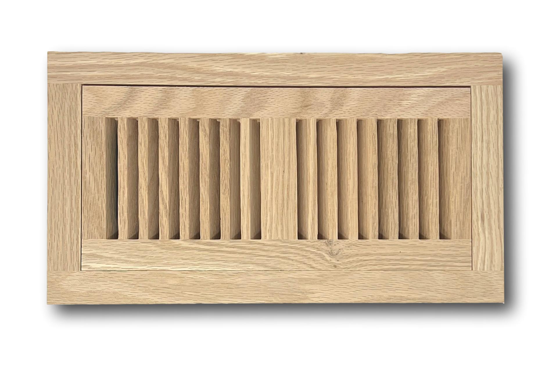 4 x 10 Red Oak Wood Register - Flush with Frame (Unfinished) – Madelyn ...